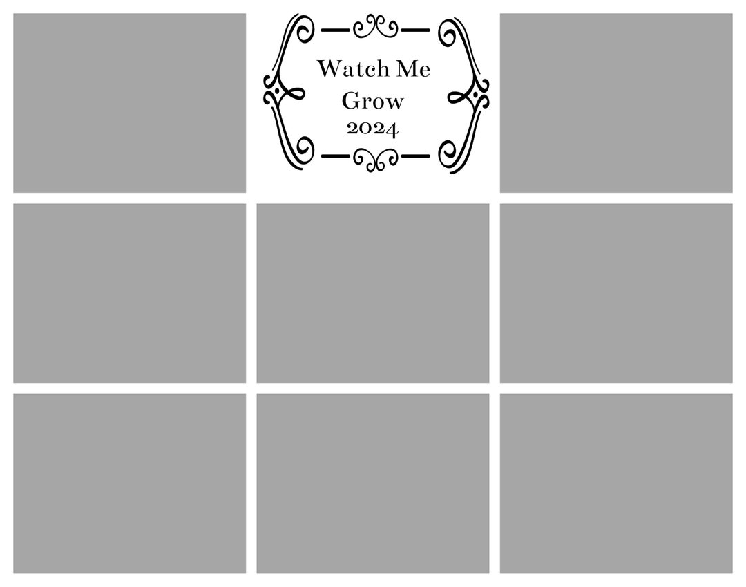11x14 Watch Me Grow Collage Template - Etsy