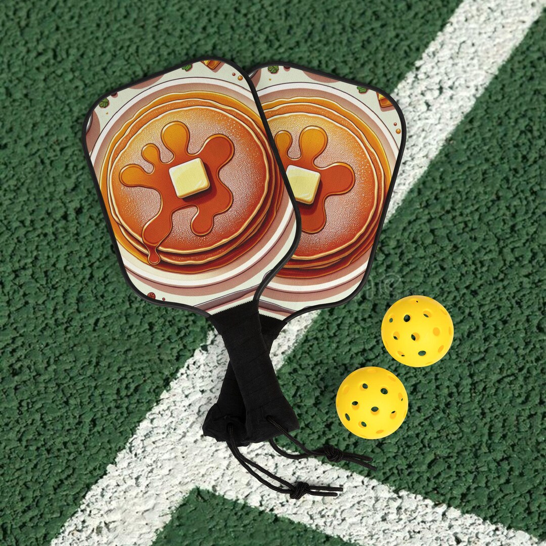 Cute Pancake Pickleball Set, Funny Pickleball Kit With Paddle, Case ...