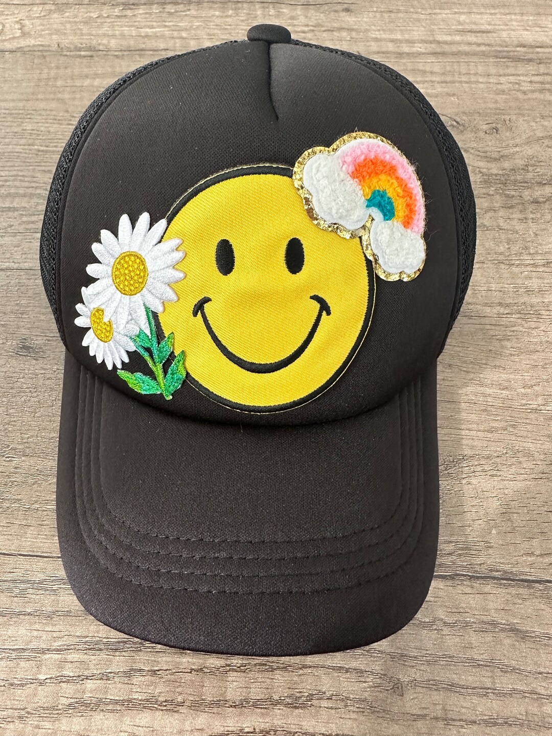 Happy Flower Rainbow Trucker Hat - Etsy