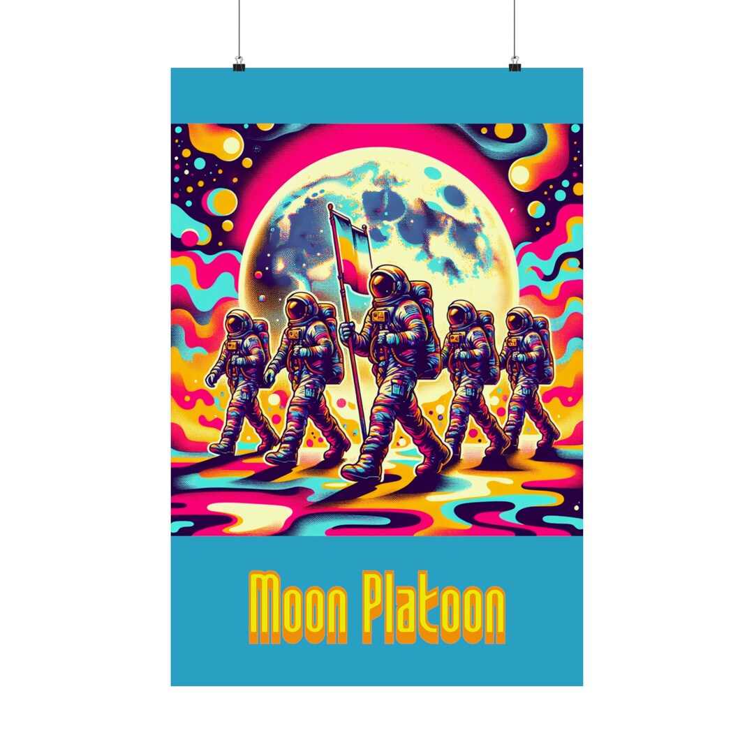 Moon Platoon Matte Vertical Posters - Etsy