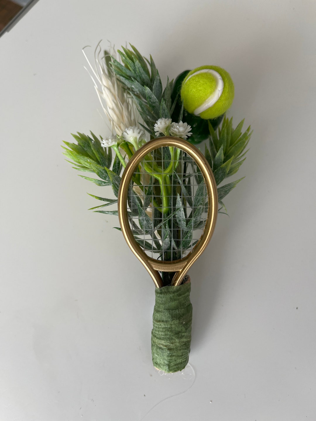 Tennis Racket Buttonhole: Bespoke Wedding Accessory - Etsy