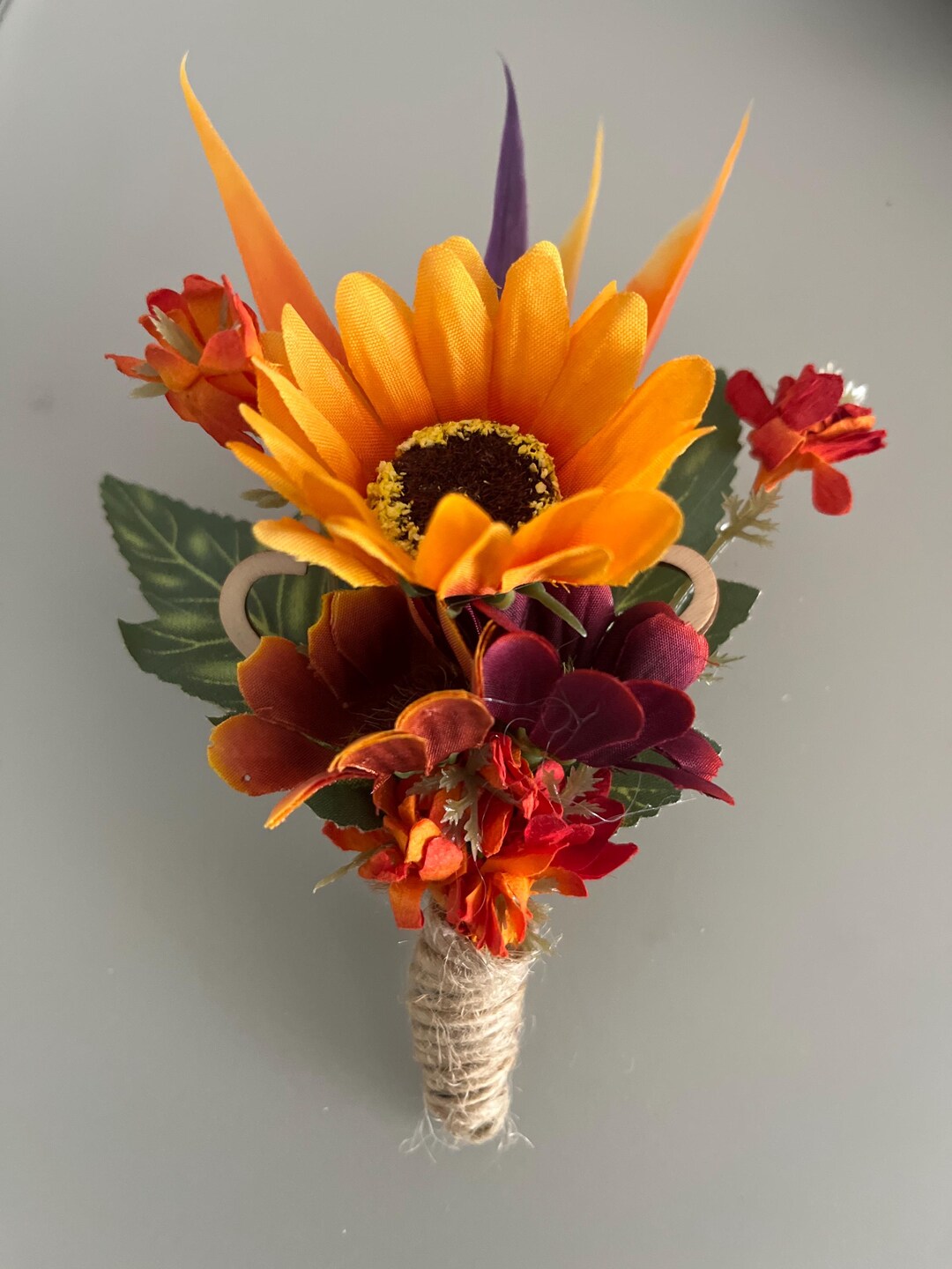 A Colourful Caribbean Style Buttonhole. Individually Handmade. Ideal ...