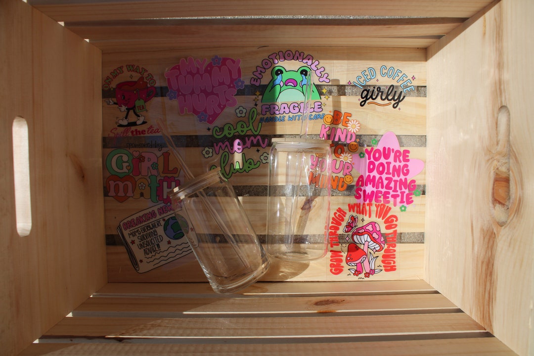 Custom DIY Libbey Glass Cup Creation Kit With Permanent Stickers ...