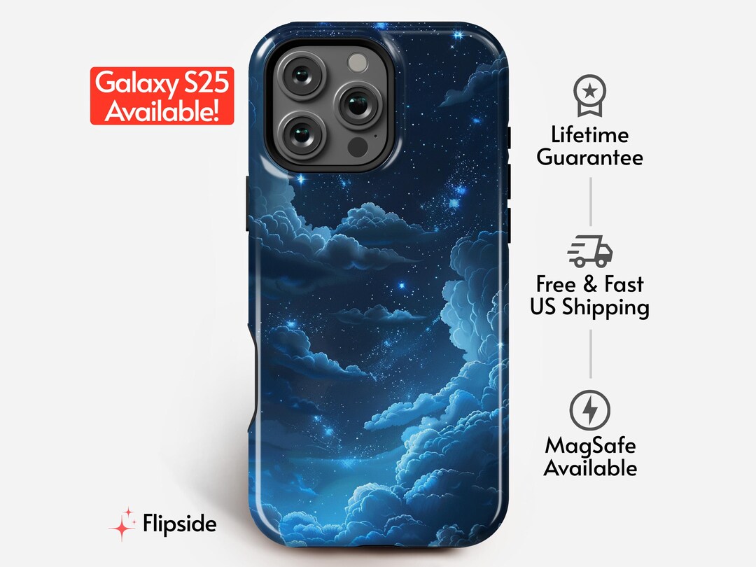 Starry Night Sky Phone Case | Dreamy Clouds Collection | iPhone 14 15 ...
