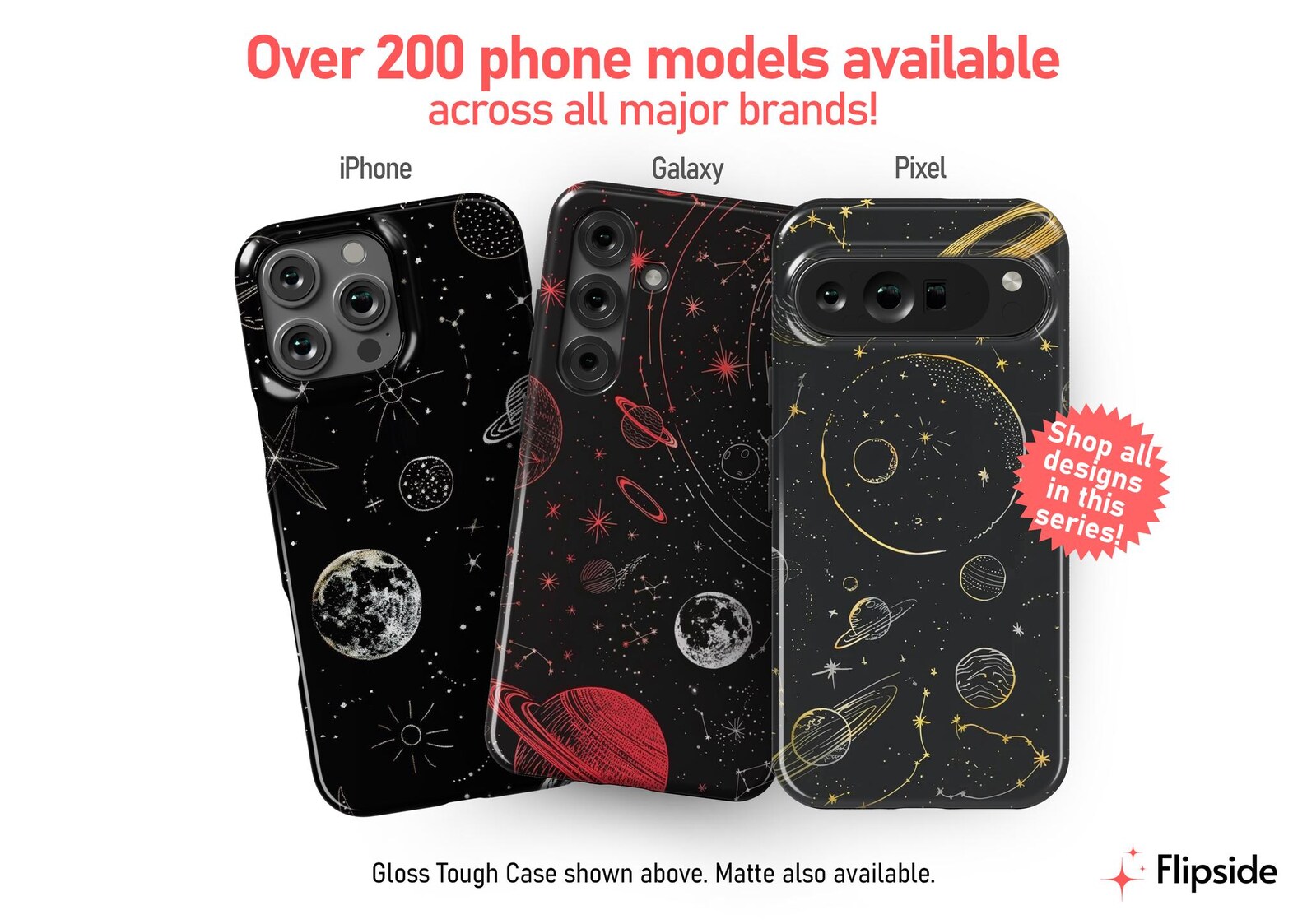 Cosmic Space Watercolor Phone Case | Planets, Moons, Stars & Universe ...