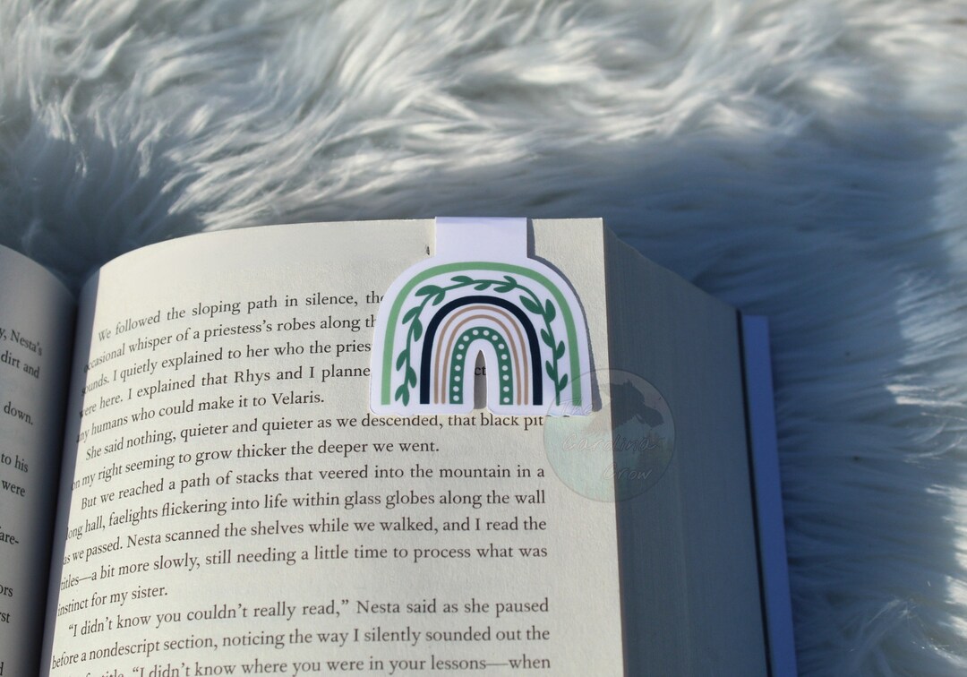 Boho Hippy Rainbow Magnetic Bookmark Corner Bookmark Custom Bookmark ...