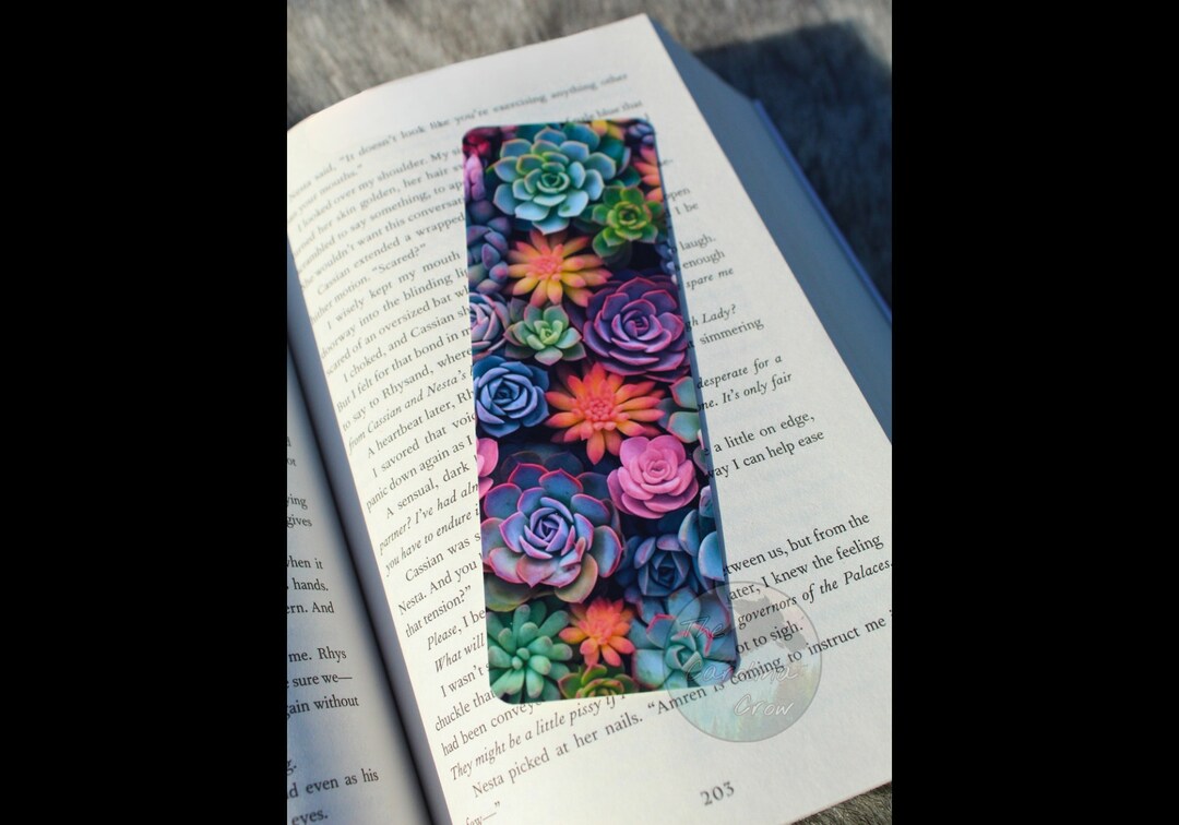 Succulents Plant Lover Bookmark Corner Bookmark Custom Bookmark ...