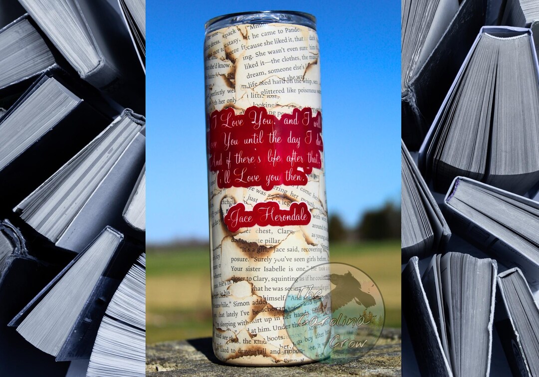 Book Tumbler Book Themed Water Tumbler Bookish Drinkware Book Themed ...