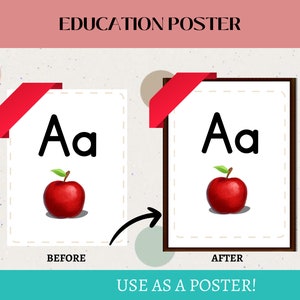 Alphabet Flash Cards, Printable ABC Cards, Flash Cards for Toddler and ...