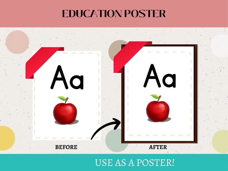 Alphabet Flash Cards, Printable ABC Cards, Flash Cards for Toddler and ...