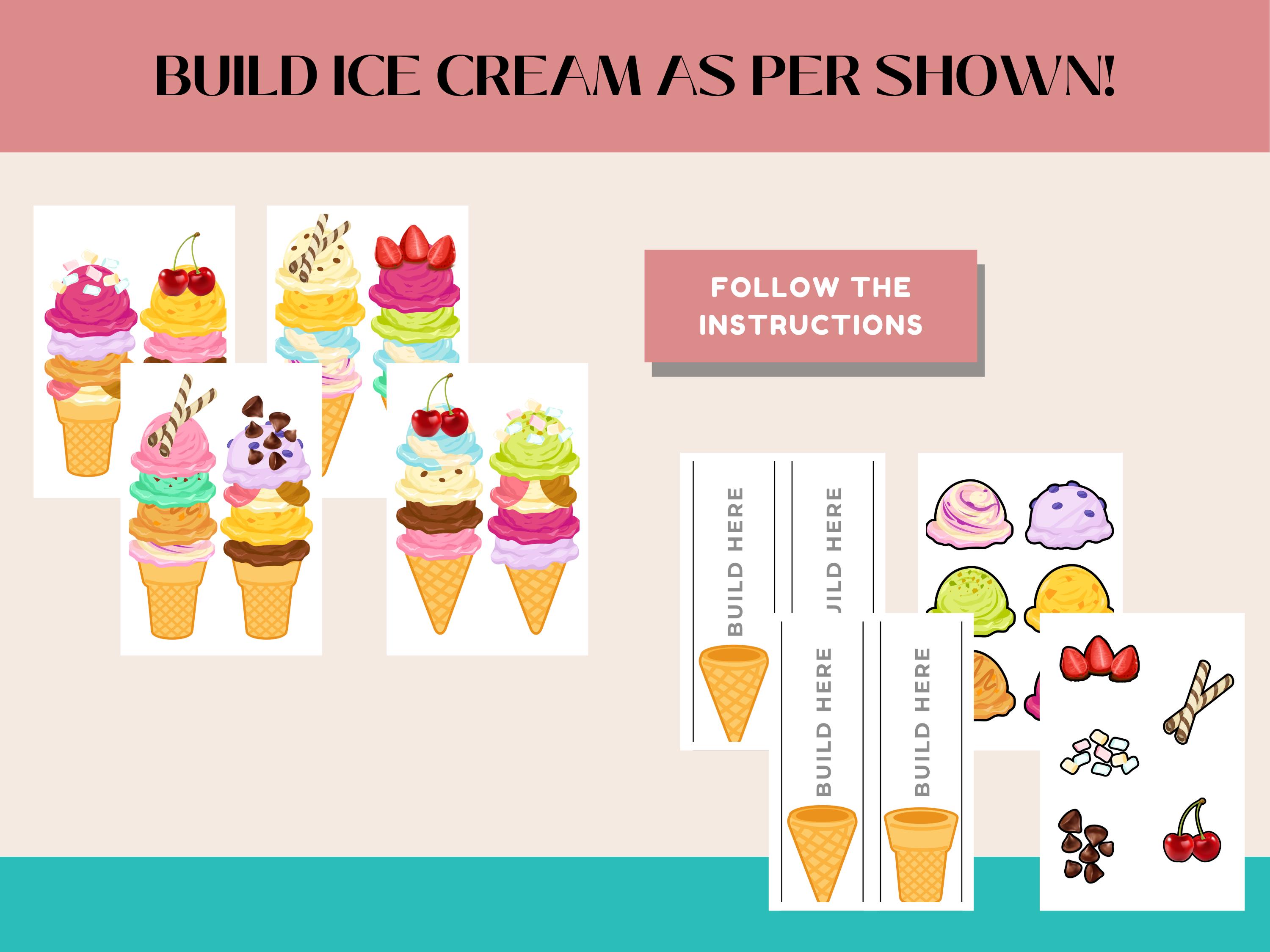 Dramatic Play Printable, Ice Cream Shop Pretend Play Kit, Ice Cream ...