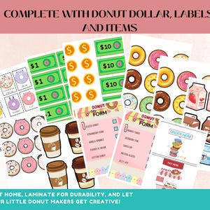 Dramatic Play Printable, Dramatic Play Donut Shop, Pretend Play Kit ...