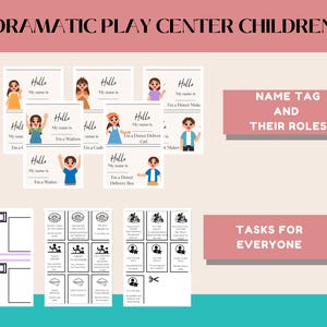 Dramatic Play Printable, Dramatic Play Donut Shop, Pretend Play Kit ...