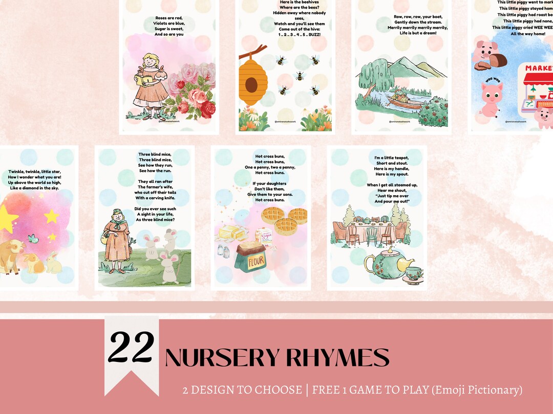 Printable Nursery Rhyme Songs, Preschool Activities, Toddler Songs ...