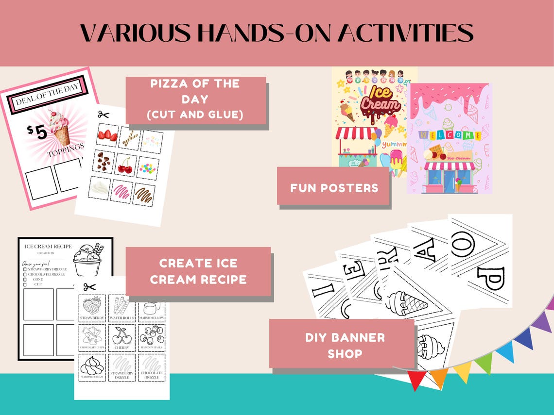 Dramatic Play Printable, Ice Cream Shop Pretend Play Kit, Ice Cream ...