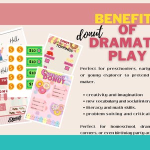Dramatic Play Printable, Dramatic Play Donut Shop, Pretend Play Kit ...
