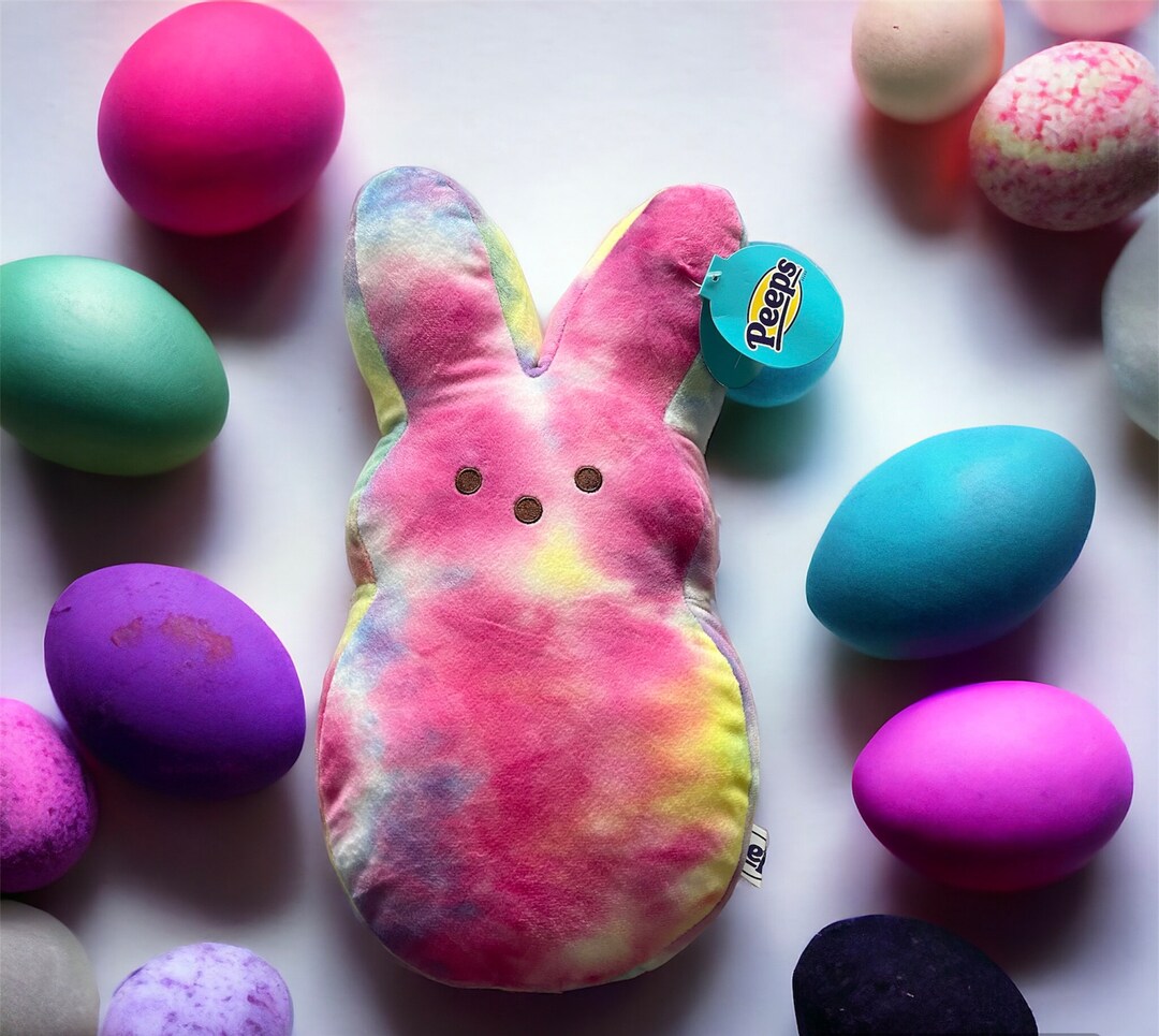 Personalized Big Tie Dye Peep Plushie With FREE Matching Peep Blanket ...