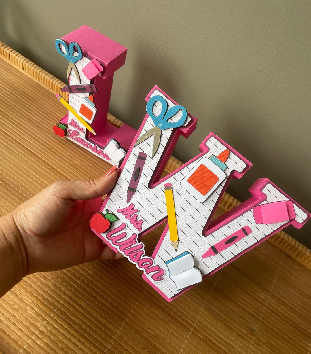 3D Teacher Letters, Teacher Appreciation, School Theme 3D Letter ...