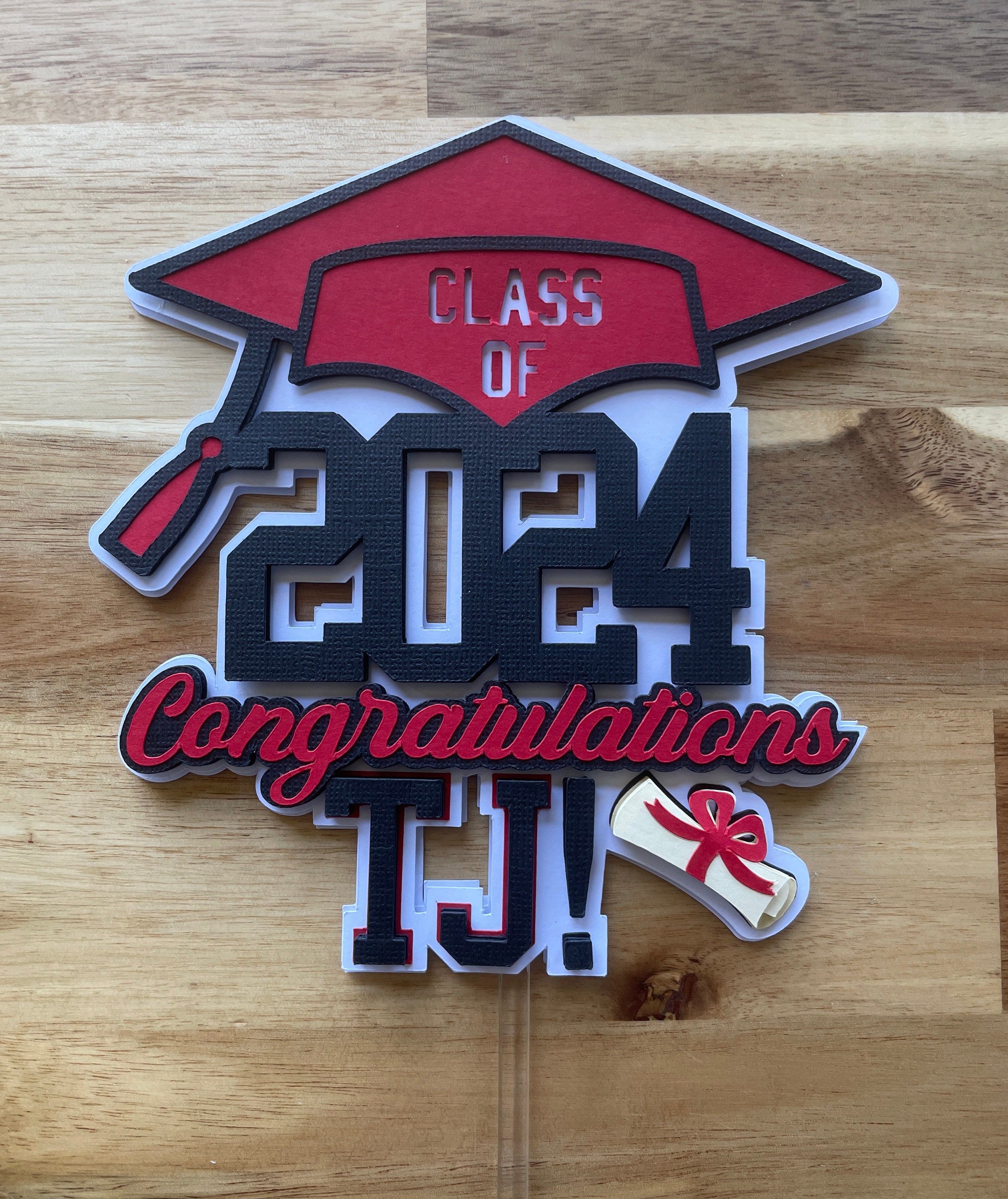 Graduation Cake Topper, Cake Decor, Party Decor, Congrats Grad ...