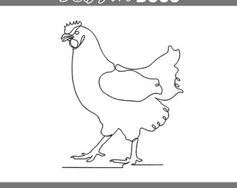 Horse Line Art Machine Embroidery Design Quick Stitch Minimalist in 5 ...