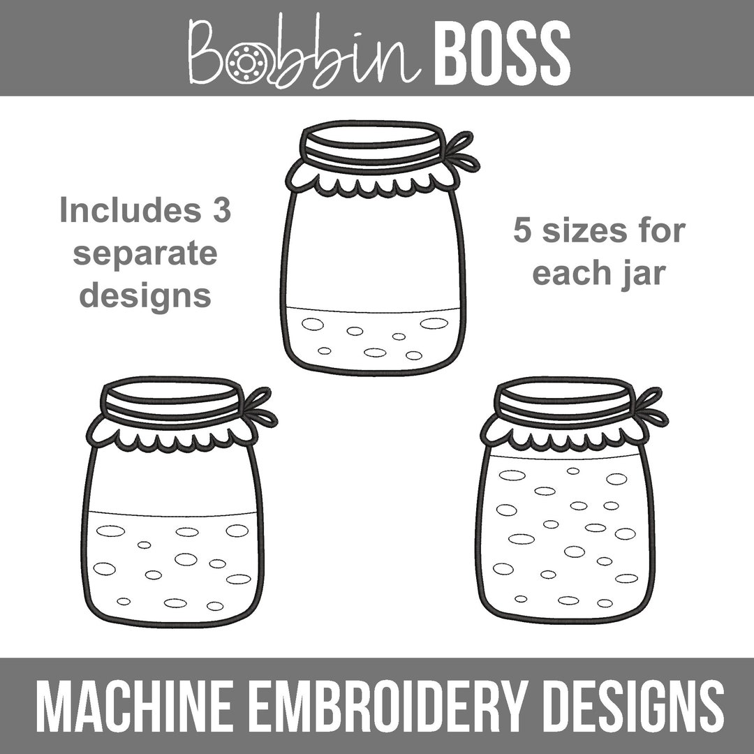 Sourdough Starter Embroidery Design File Sourdough Jars Bread Making ...