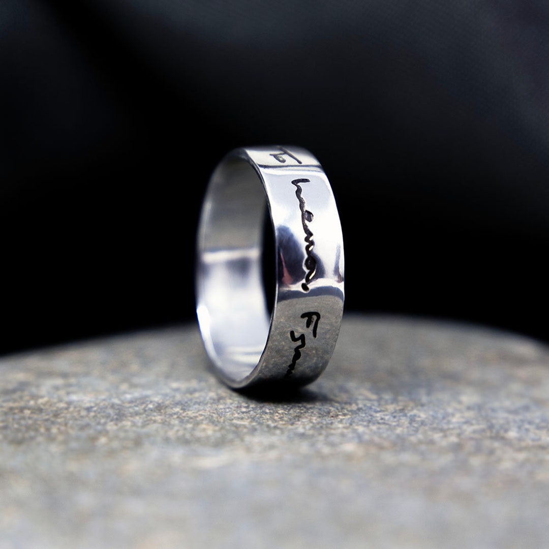 Handwriting Ring, Hand Written Ring, Custom Message Ring, Writing ...