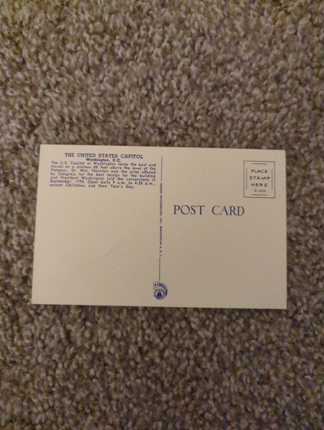 Vintage United States Capitol Postcard - Etsy