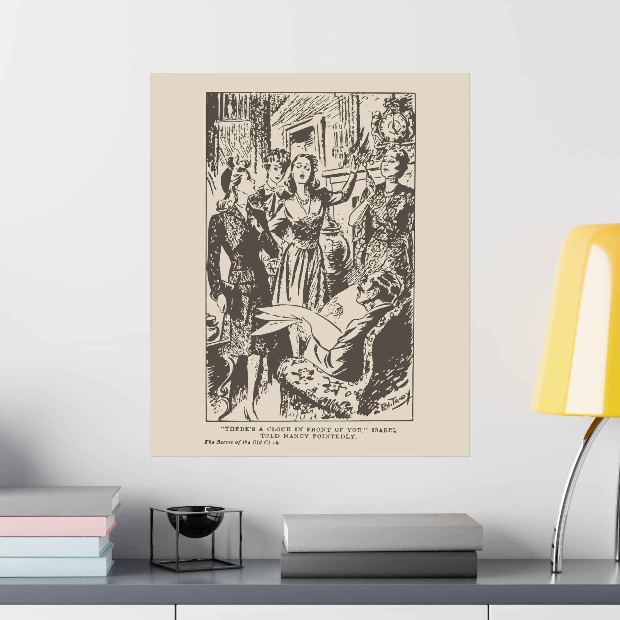 Vintage Nancy Drew Book Illustration Poster, Matte Vertical Poster for ...