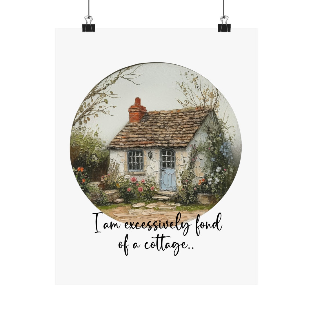 English Cottage Poster Cottagecore Home Decor British Cottage Jane ...