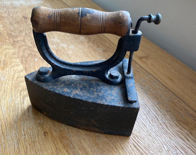 Antique Box Iron | Vintage Box Iron | Coal Iron | Bookend | Door Stop ...