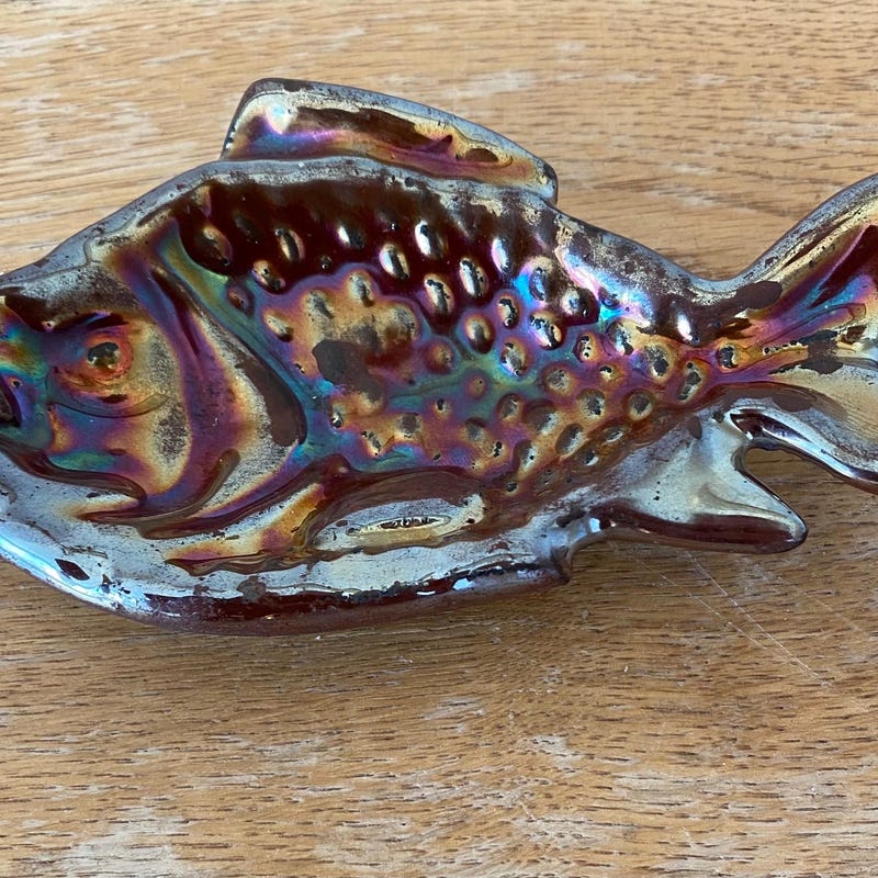 Vintage Metal Fish Dish - Etsy UK