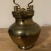 Antique Brass Kamandal Ganga Jal Pot Engraved Lid Holy Water Hindu ...