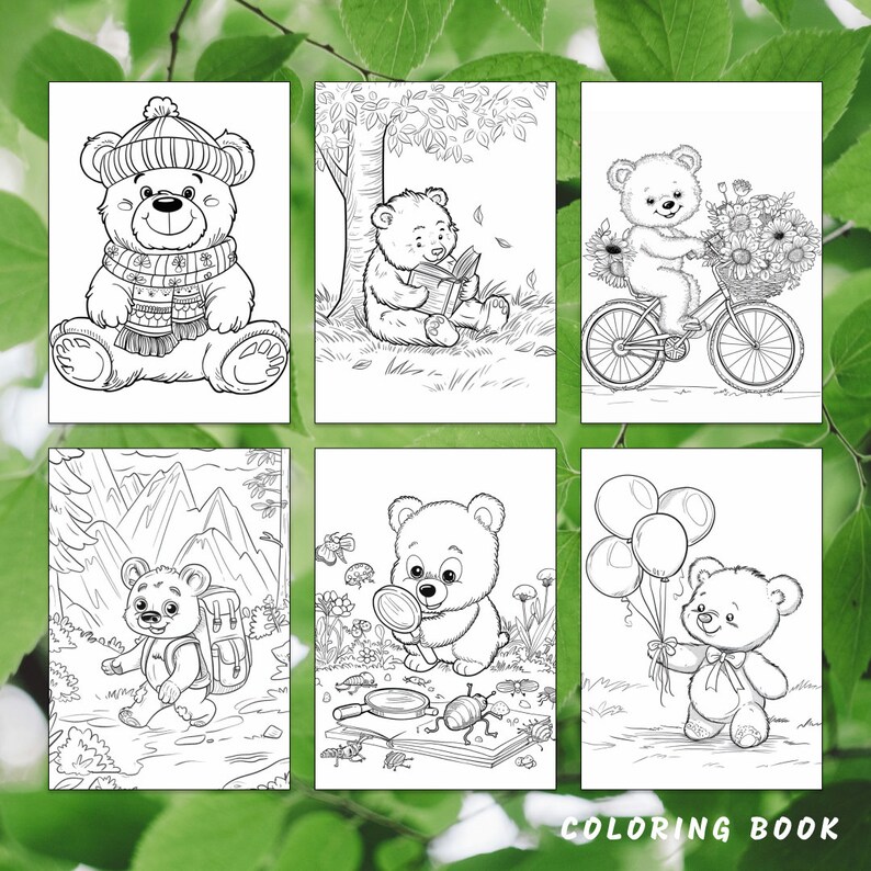 26 Cute Bear Coloring Page, Teddy Bear Coloring Book, Bear Coloring ...