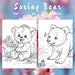 25 Spring Bear Coloring Page, Cute Bear Coloring Book, Bear Coloring ...