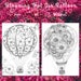 33 Blooming Hot Air Balloon Coloring Page, Flower Coloring,hot Air ...