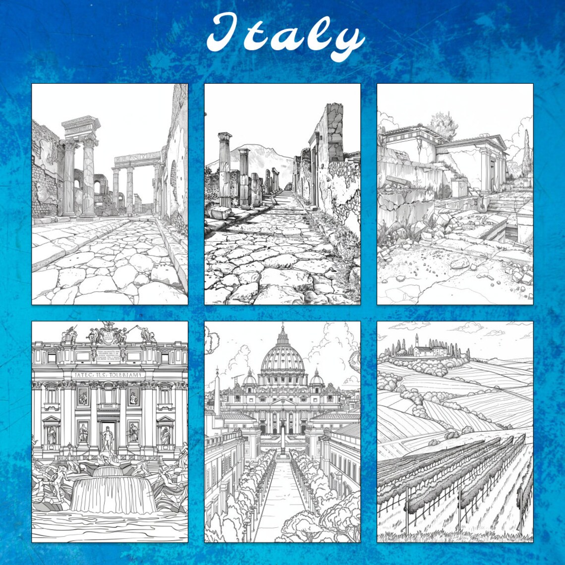 27 Italy Coloring Page, Italy Architecture Coloring, Italian Scenes ...