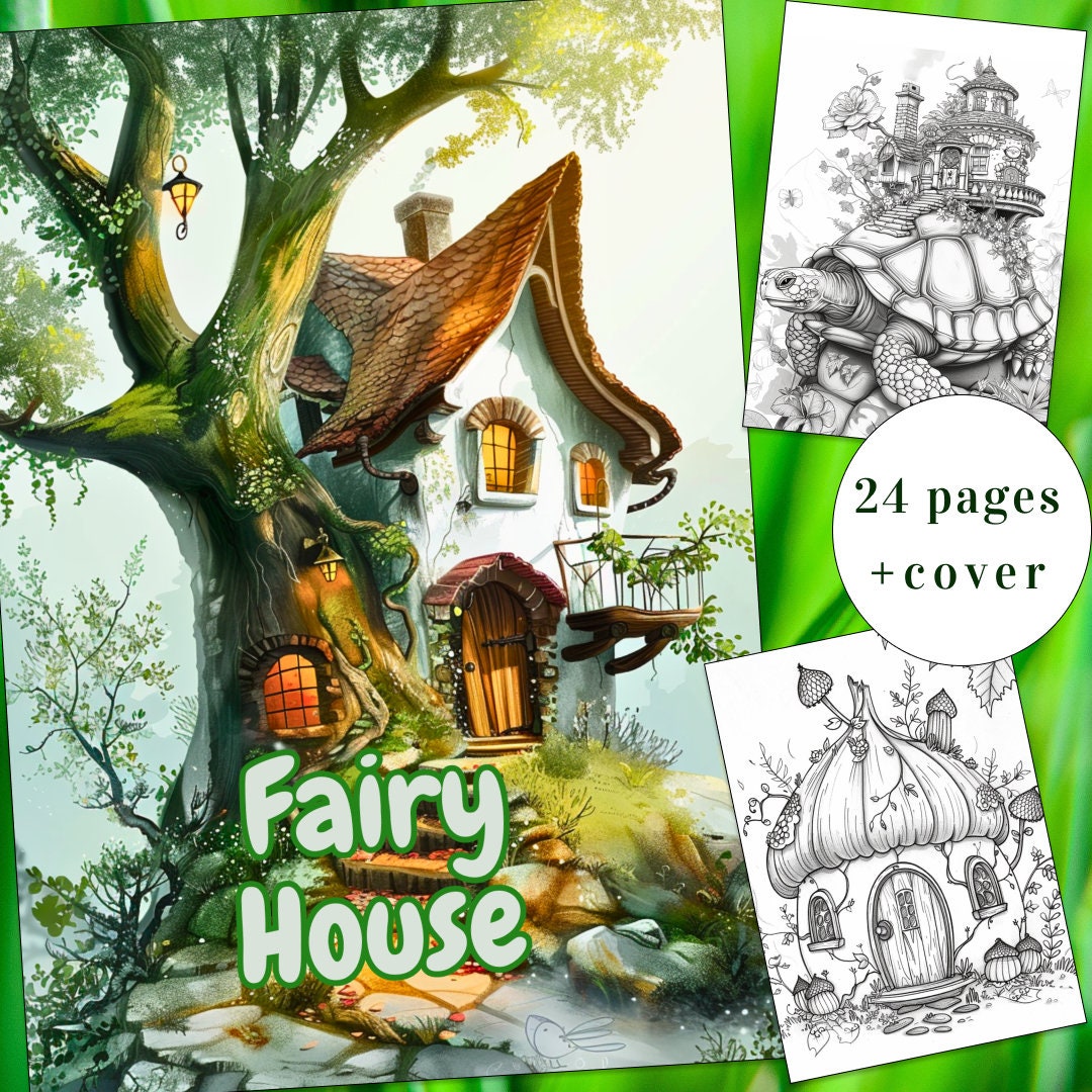 24 Fairy House Coloring Page, Fantasy House Coloring, Fairy Coloring ...