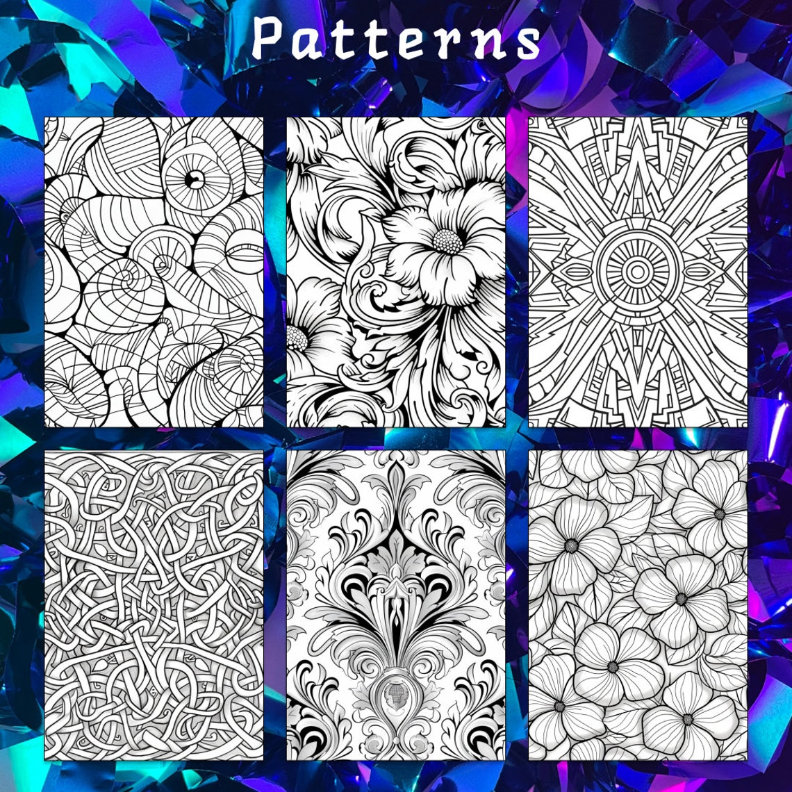 23 Patterns Coloring Page, Mandala Coloring Book, Pattern Coloring Book ...