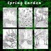 30 Spring Garden Coloring Page, Floral Garden Coloring Book, Flowers ...