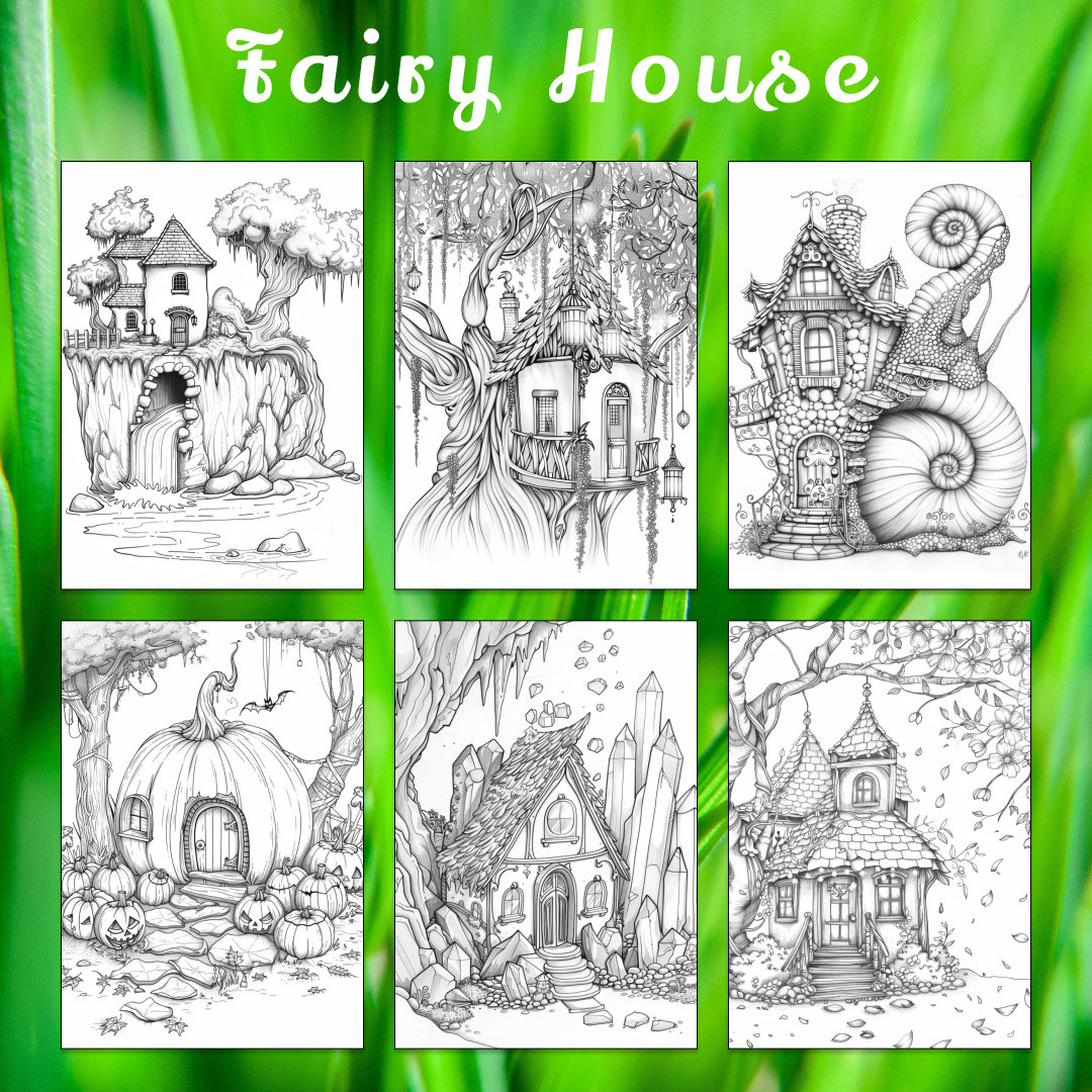 24 Fairy House Coloring Page, Fantasy House Coloring, Fairy Coloring ...