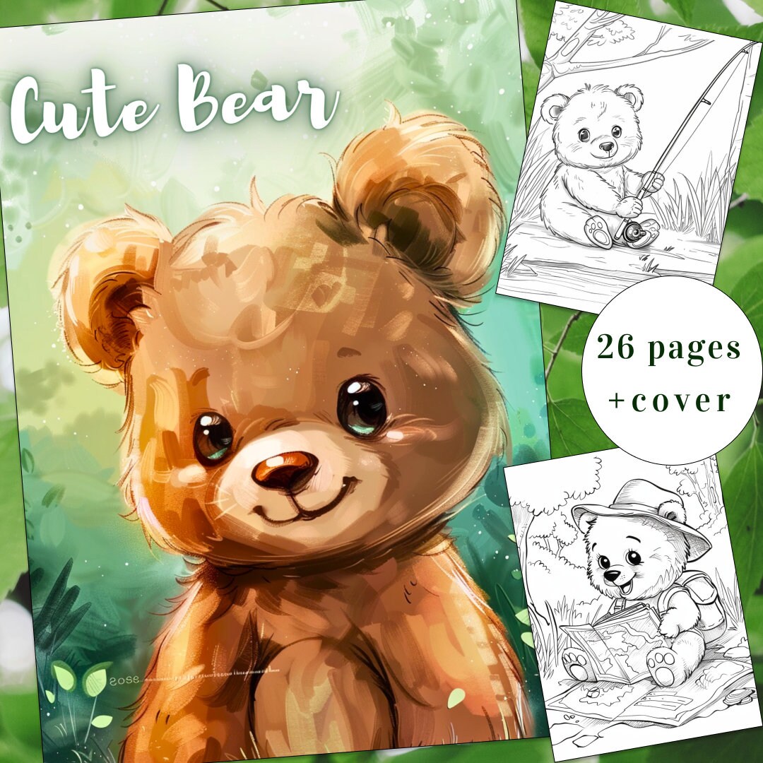 26 Cute Bear Coloring Page, Teddy Bear Coloring Book, Bear Coloring ...