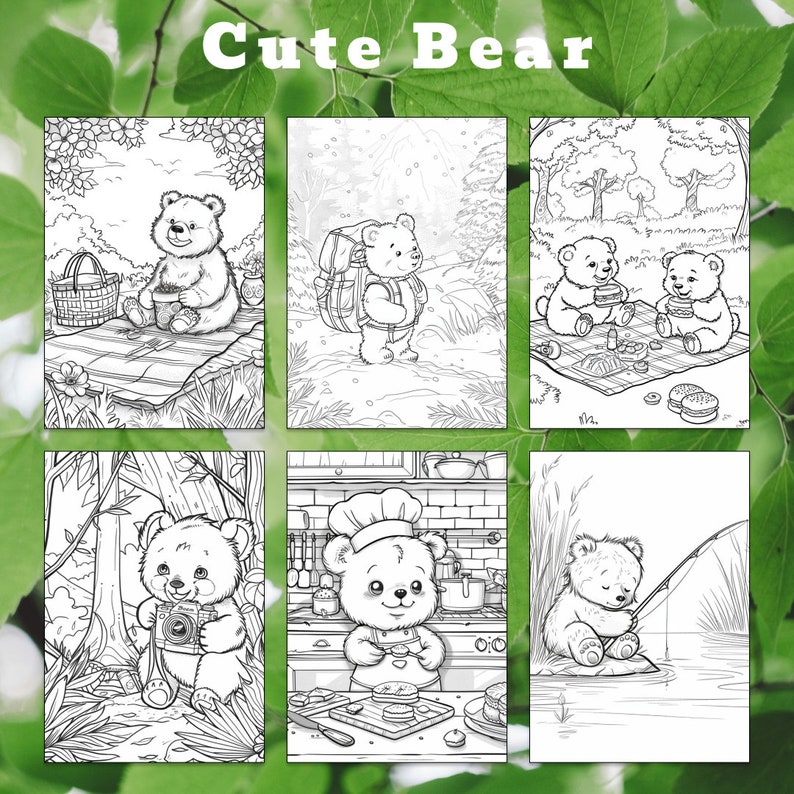 26 Cute Bear Coloring Page, Teddy Bear Coloring Book, Bear Coloring ...