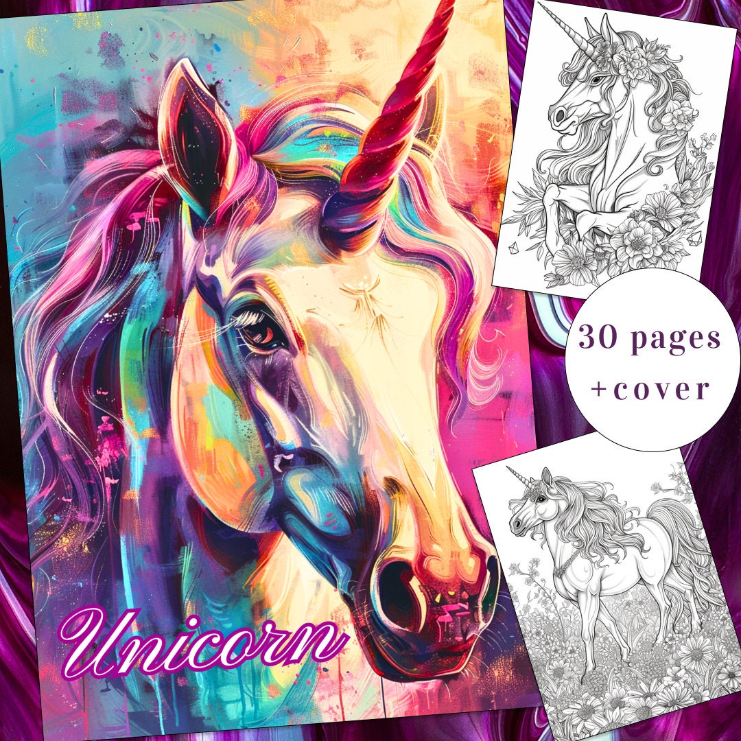 30 Unicorn Coloring Page, Fantasy Unicorn Coloring, Fantasy Coloring ...