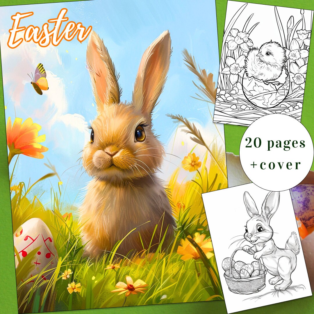 20 Easter Coloring Page, Spring Coloring, Easter Coloring Book, Adults ...