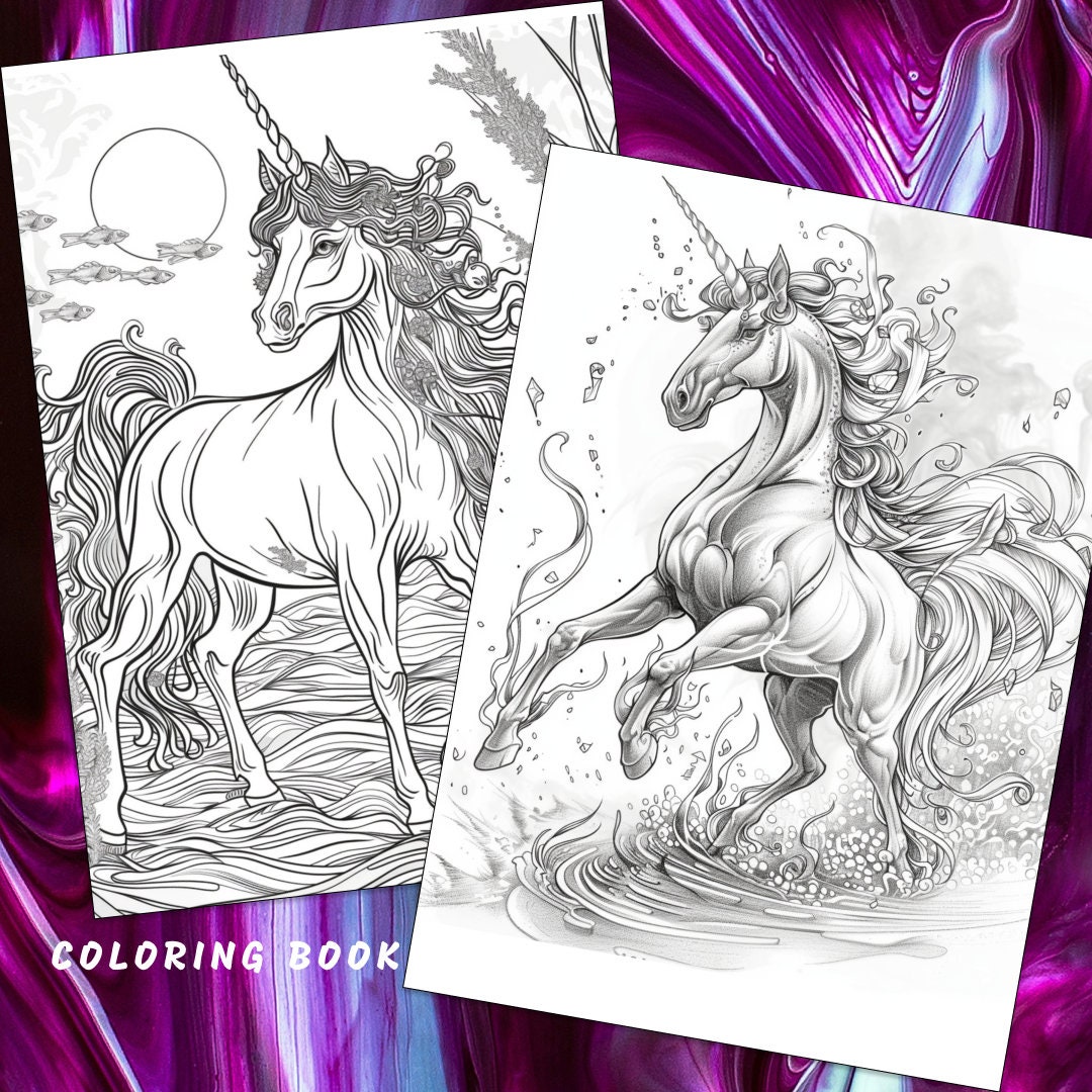 30 Unicorn Coloring Page, Fantasy Unicorn Coloring, Fantasy Coloring ...
