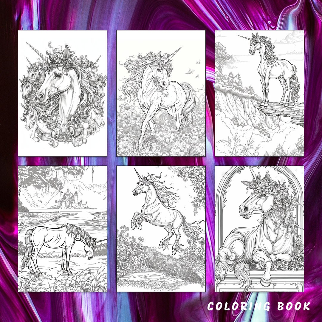 30 Unicorn Coloring Page, Fantasy Unicorn Coloring, Fantasy Coloring ...