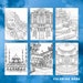 24 Turkey Coloring Page, Turkey Architecture Coloring, Turkish Scenes ...
