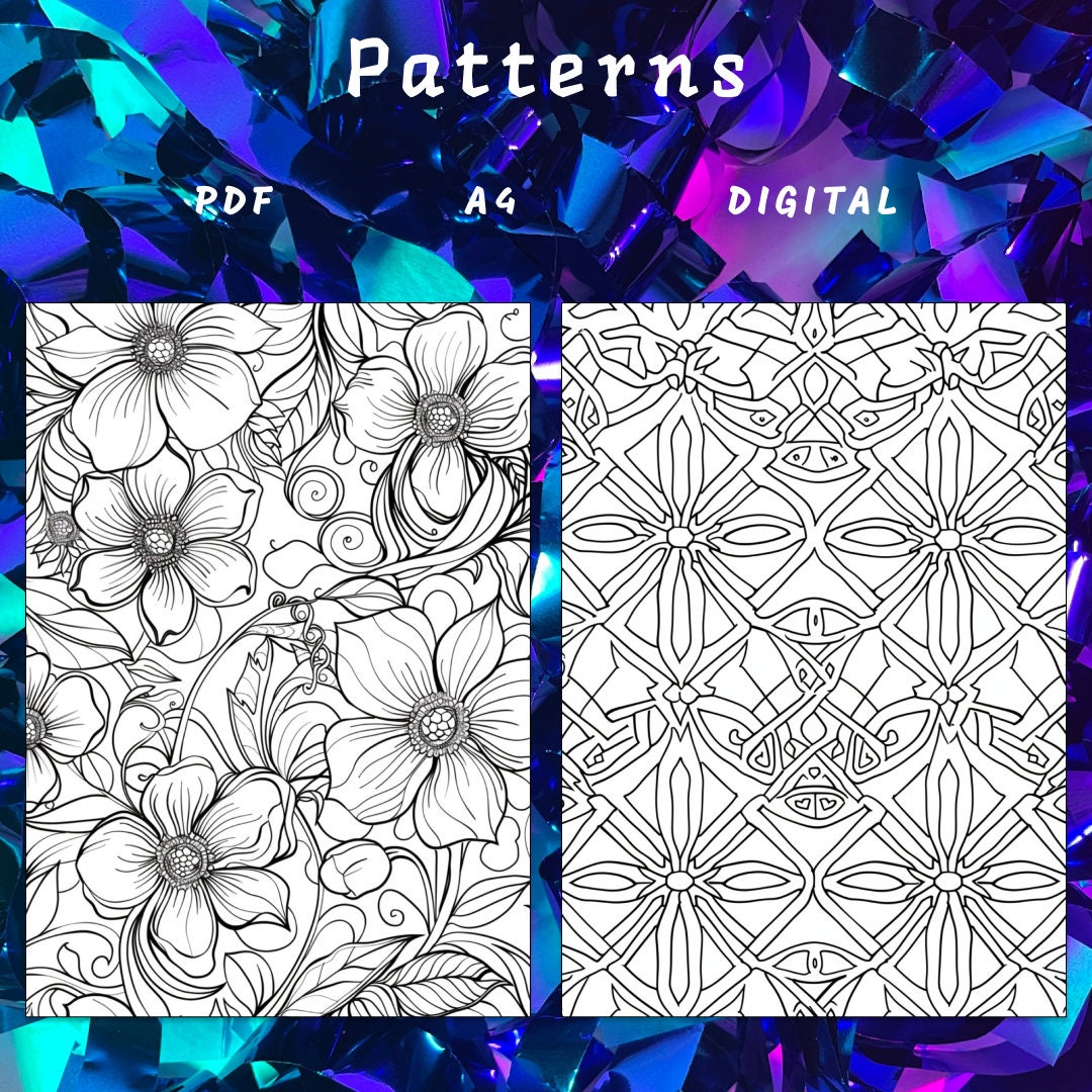 23 Patterns Coloring Page, Mandala Coloring Book, Pattern Coloring Book ...