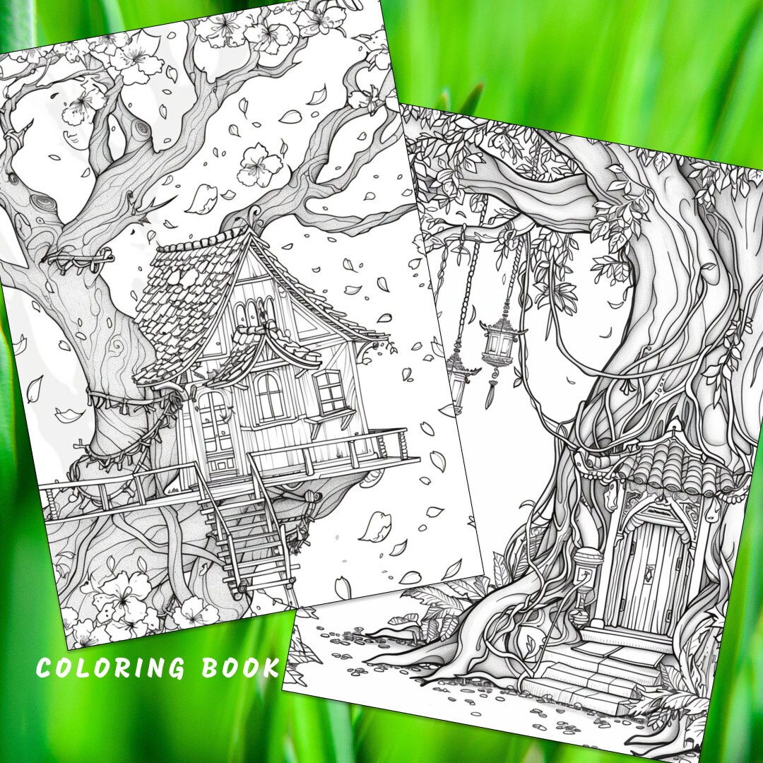 24 Fairy House Coloring Page, Fantasy House Coloring, Fairy Coloring ...