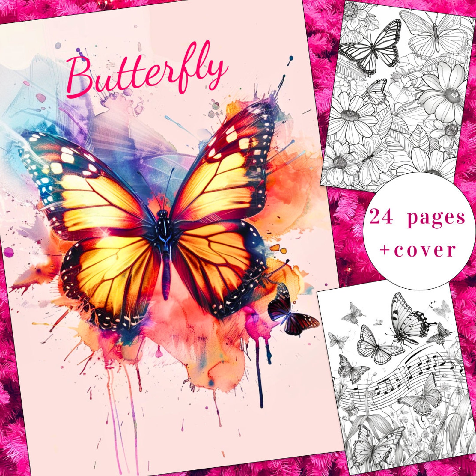 24 Butterfly Beauty Coloring Page, Beauty Coloring Book, Butterfly ...